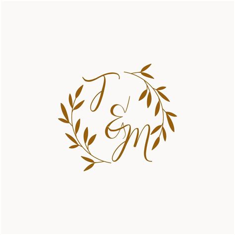 Tm Initial Wedding Monogram Logo 15282601 Vector Art At Vecteezy