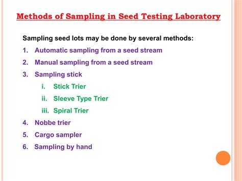 Seed Sampling Principles And Procedurespdf