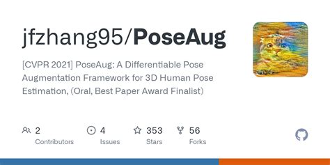Github Jfzhang95 Poseaug [cvpr 2021] Poseaug A Differentiable Pose Augmentation Framework