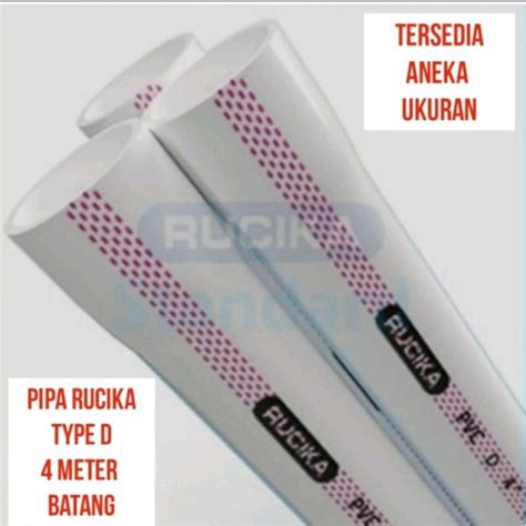 Jual Pipa 6 Pipa Rucika D 6 Inch 4 Meter Per Batang Pipa Pvc Rucika