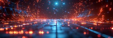 Futuristic Data Storage Solutions Emptied Spaces For Business Stock