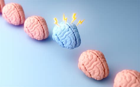 부드러운 파란색 배경에 인간의 뇌 행에서 선택된 노란색 번개 기호가 있는 파란색 뇌 브레인스토밍 창의적인 아이디어 개념 0명에 대한 스톡 사진 및 기타 이미지 Istock