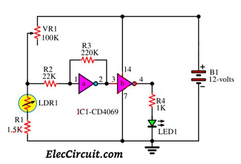Automatic Night LED Light Switch Circuit Using Solar Rechargeable