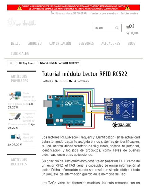 Tutorial Módulo Lector Rfid Rc522 Pdf Identificación De Frecuencia De Radio Arduino