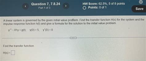 solved a linear system is governed by the given initial