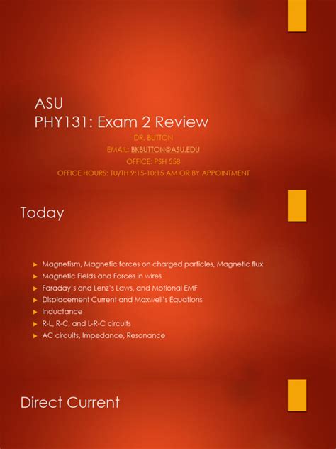 Exam 2 Review Pdf Magnetic Field Electromagnetic Induction