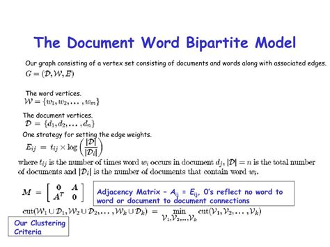 Ppt Recursive Bipartite Spectral Clustering For Document Categorization Powerpoint