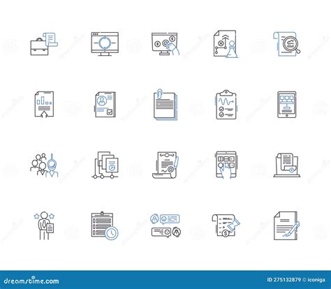 Survey And Research Outline Icons Collection Surveying Researching