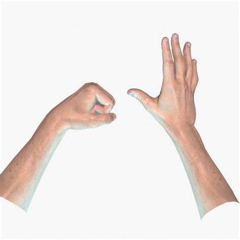 realistic male hand vr ar game ready 3d model 49 max free3d