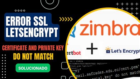 Error Letsencrypt Ssl Certificate Cert Pem And Private Key Privkey Pem