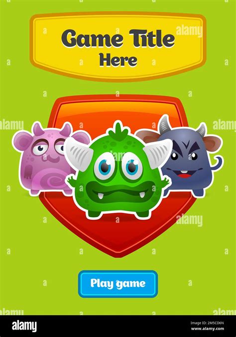 Game Ui Main Menu Screen Vector Eps 10 Stock Vector Image And Art Alamy