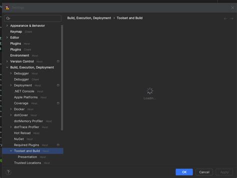 Rider Stuck On Toolset And Build Loading Rider Support Jetbrains