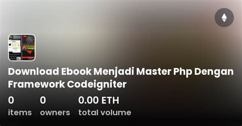 Download Ebook Menjadi Master Php Dengan Framework Codeigniter