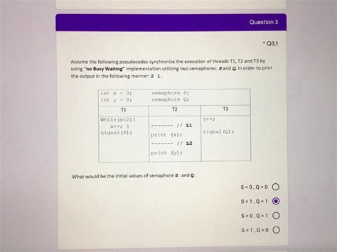 Solved Question 3 Q31 Assume The Following Pseudocodes