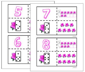 Seasonal Number Box Matching Game By Mfclassroom TPT