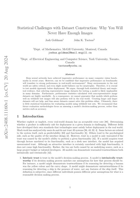 PDF Statistical Challenges With Dataset Construction Why You Will Never Have Enough Images