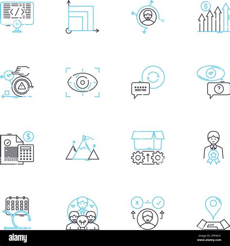 Alliance Linear Icons Set Unity Partnership Bond Collaboration