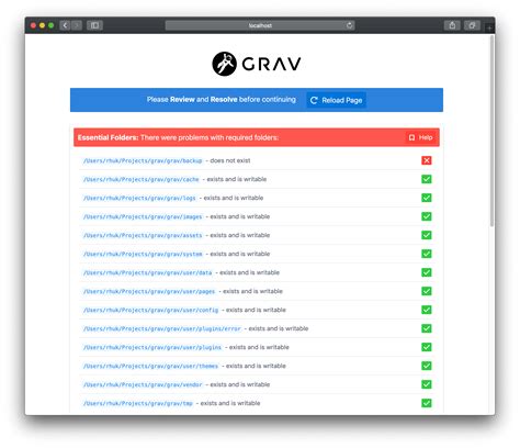 インストール Grav