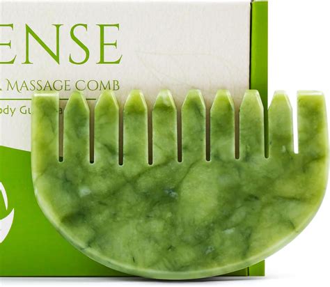 Gua Sha Comb Natural Guasha Stone Jade Head Scalp Caring