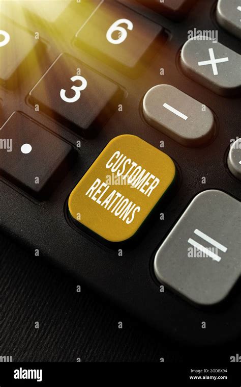 Sign Displaying Customer Relations Word Written On Approach To Manage A Company S Is