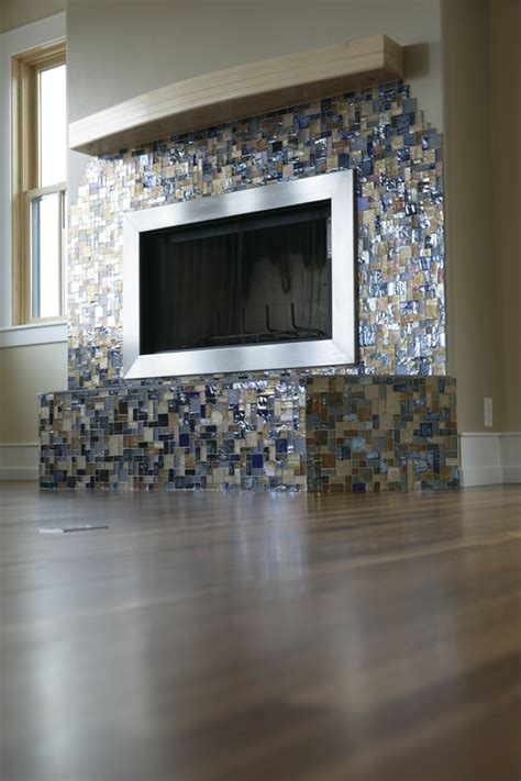 Oceanside Recycled Glass Tile Fireplace Love Love Love It Glass
