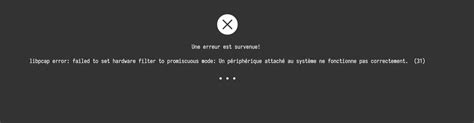 error libpcap cannot set filter to promiscuous mode · issue 121