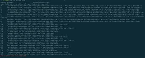 Unhandled Exception Type Null Is Not A Subtype Of Type String In Type Cast · Issue 52