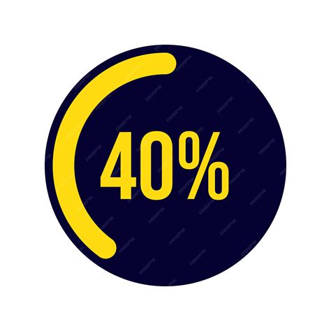 Premium Vector | 40 Percentage circle 40 Circle loading and circle ...
