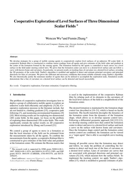 Pdf Cooperative Exploration Of Level Surfaces Of Three Dimensional Scalar Fields