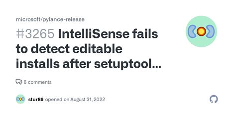 Intellisense Fails To Detect Editable Installs After Setuptools Update Issue Microsoft