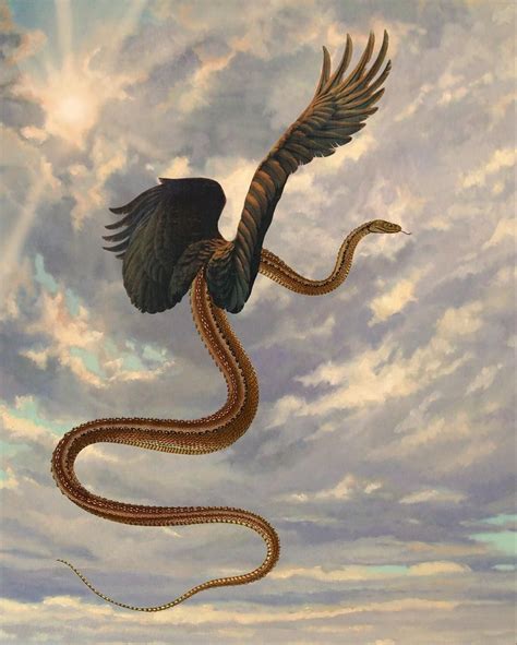 Winged Serpent In 2024 Surreal Art Beautiful Dark Art Snake Art