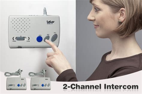 Wall Mountable Channel Station Wireless Intercom System Twin Pack