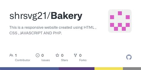 Github Shrsvg21bakery This Is A Responsive Website Created Using Html Css Javascript And