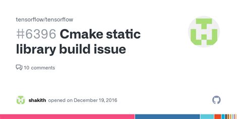 Cmake Static Library Build Issue Issue Tensorflow Tensorflow GitHub