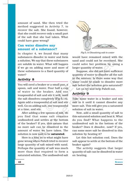 Separation Of Substances Ncert Book Of Class 6 Science