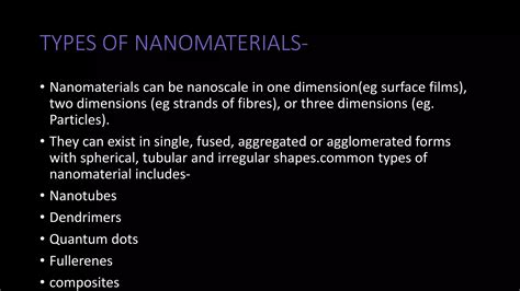 Types Of Nanomaterial Pptx