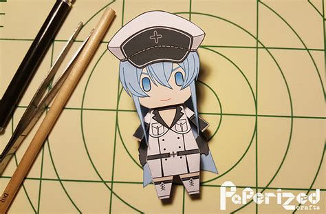 Akame Ga Kill Esdeath Papercraft Paperized Crafts Akame Ga Kill 2014 Anime Akame Ga