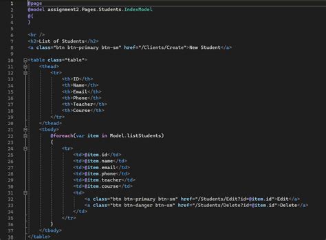 C Cant See Database Content On Web Browser Aspnet Stack Overflow