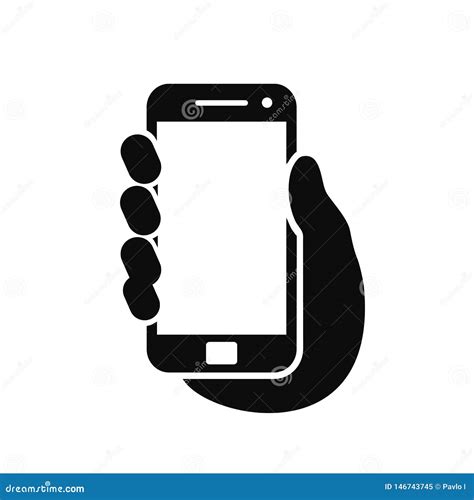 Human Hand Holding Smartphone Icon Phone Holding Flat Icon Sign For