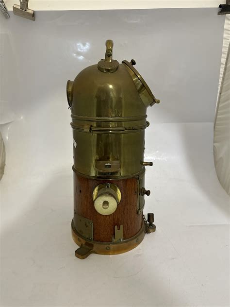 Lot 105 Brass Mounted Wooden Binnacle Compass