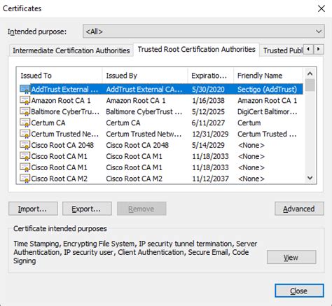 2147 Lab Certificate Authority Stores Answers