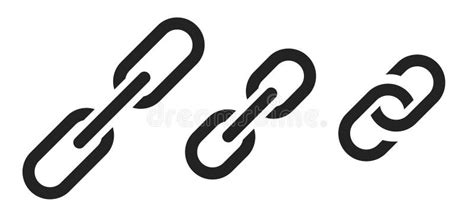 Link Icon Stroke Line Vector Simple Graphic Ui Element Set String Chain Connection As Url