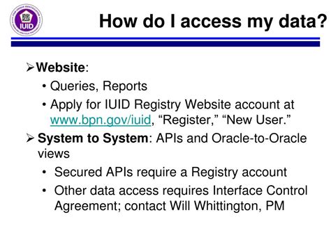 Ppt Iuid Registry Overview Powerpoint Presentation Free Download