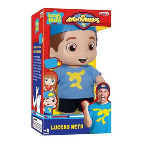 Boneco Luccas Neto Aventureiro Azul 1240 Ponto