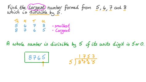 Question Video Finding The Largest Number Formed From A Given Set Of Digits That Is Divisible