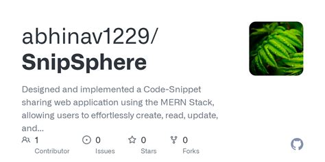 GitHub Abhinav1229 SnipSphere Designed And Implemented A Code Snippet Sharing Web Application