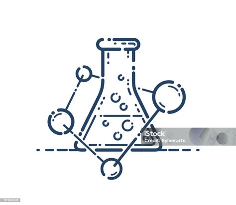 화학 플라스크 및 분자 연결 벡터 간단한 선형 아이콘 과학 화학 라인 아트 심볼 실험실 연구 0명에 대한 스톡 벡터 아트 및 기타 이미지 Istock