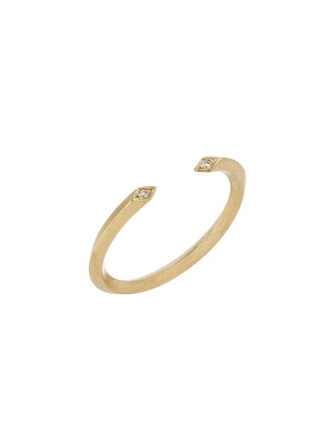 Open Diamond Edge Ring By Rhiannon Lewis Finematter