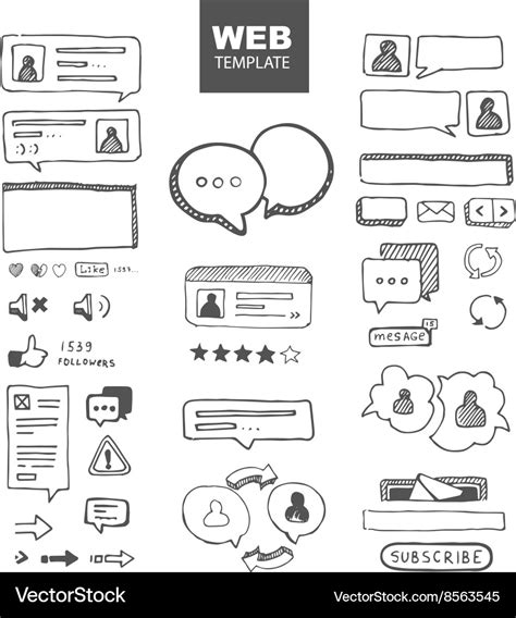 Web Chat Interface Elements Royalty Free Vector Image