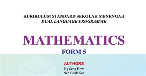 Mathematics Form 5 Textbook Answer Ellianatinchapman